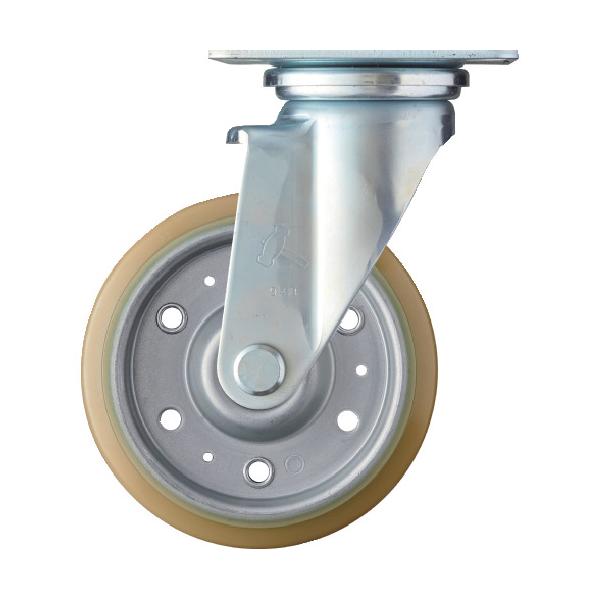 【仕様】●許容荷重(daN)：220●許容荷重(kgf)：224.4●車輪径D(mm)：150●車輪幅(mm)：40●取付高H(mm)：199●取付座A(mm)：120●取付座B(mm)：120●取付ピッチX(mm)：90〜100●取付ピッ...