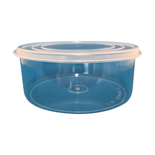 【仕様】●色：透明(本体）、乳白色(フタ）●奥行(mm)：155Ф●高さ(mm)：65●容量(ml)：1100●外形寸法(mm)径×高さ：155×65●耐熱温度(本体)：８０℃、(フタ）：６０℃●「RoHS」「SDS」対応品●積み重ね可能【...