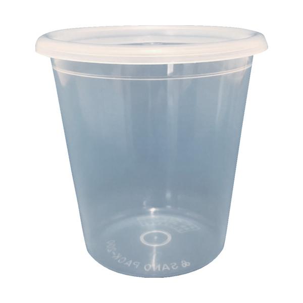 【仕様】●色：半透明(乳白色）●奥行(mm)：77-54●高さ(mm)：80●容量(ml)：200●外形寸法(mm)径×高さ：77×80●「RoHS」「SDS」対応品●耐熱温度(本体）:８０℃、(フタ）：６０℃【型番】SANOPACK200...