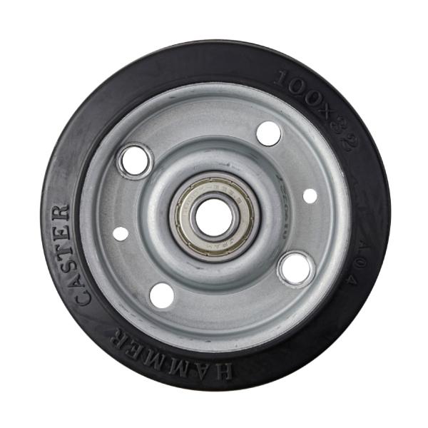 【仕様】●車輪径D(mm)：100●タイプ：車輪●穴径d(mm)：10●100mm　ゴムB車輪●ゴム車輪●スチールホイール●ラジアルボールベアリング【型番】435S-RBB100　/　435SRBB100【商品コード】3362113※お問い...