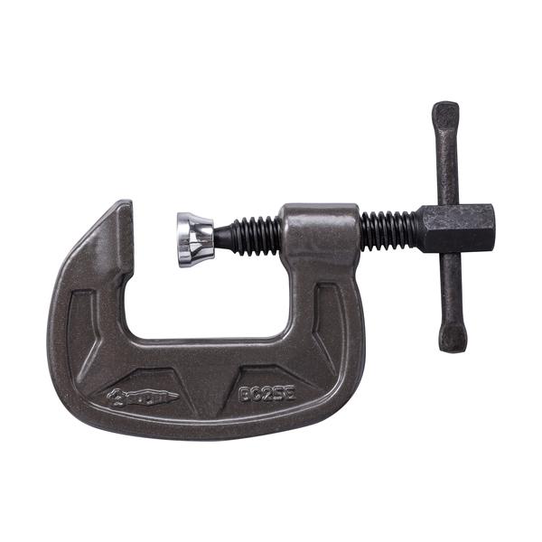 【仕様】●最大口開き(mm)：25●アゴ深さ(mm)：26●オネジ六角対辺(mm)：12●締圧力(kN)：18●タイプ：バーコ型●おねじ六角対辺(mm)：12●メタリックグレー焼付塗装【型番】BC25E【商品コード】3444287※お問い合...