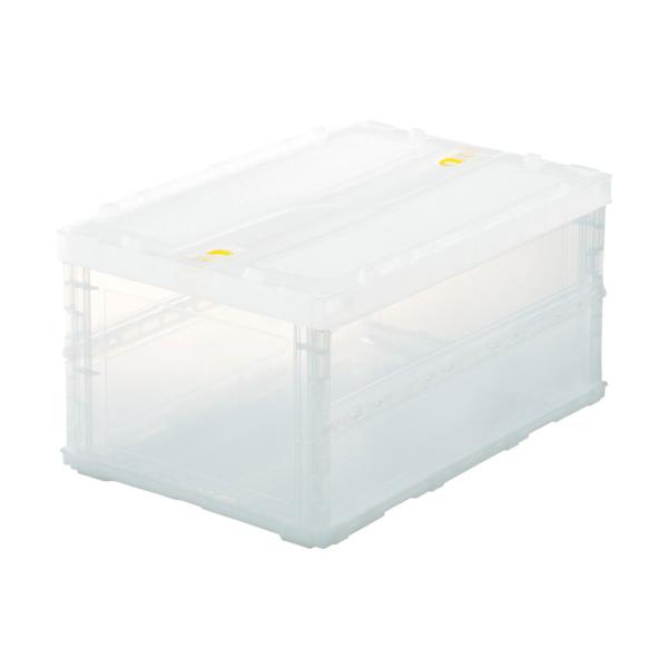 【仕様】●容量(L)：42.5●色：透明●外形寸法(mm)間口：530●外形寸法(mm)奥行：366●外形寸法(mm)高さ：283●有効内寸(mm)間口：493●有効内寸(mm)奥行：335●有効内寸(mm)高さ：258●折りたたみ高さ(m...