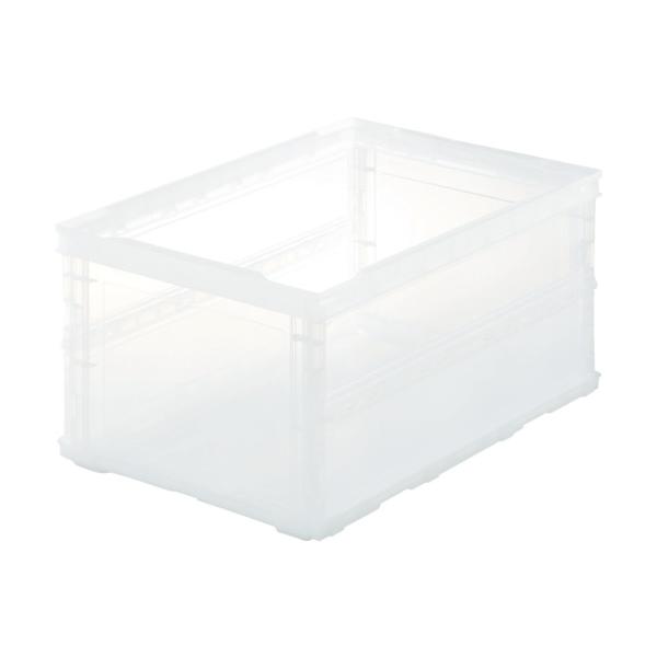 【仕様】●容量(L)：43.9●色：透明●外形寸法(mm)間口：530●外形寸法(mm)奥行：366●外形寸法(mm)高さ：272●有効内寸(mm)間口：493●有効内寸(mm)奥行：335●有効内寸(mm)高さ：258●折りたたみ高さ(m...