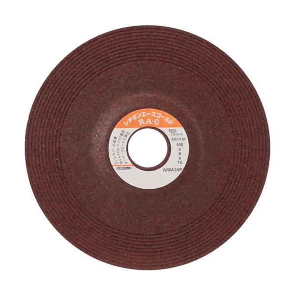 【仕様】●粒度(#)：24●砥材：A/WA●硬度：P●外径(mm)：100●厚さ(mm)：6●穴径(mm)：15●最高使用周速度(m/s)：72●最高使用回転数(rpm)：13750●使用工具：ディスクグラインダ【型番】RAG1006-AW...
