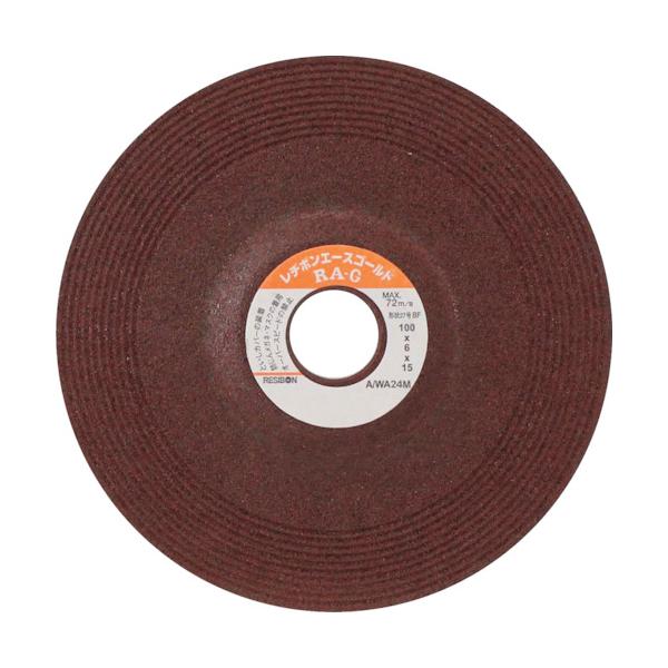 【仕様】●粒度(#)：24●砥材：A/WA●硬度：M●外径(mm)：100●厚さ(mm)：6●穴径(mm)：15●最高使用周速度(m/s)：72●最高使用回転数(rpm)：13750●使用工具：ディスクグラインダ【型番】RAG1006-AW...