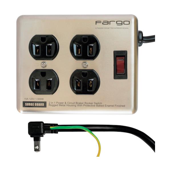 【仕様】●コンセント数：4個口●ケーブル長(m)：1.8●色：シルバー●幅(mm)：140●奥行(mm)：113●高さ(mm)：43●定格電圧(V)：15A・100〜125V(1500Wまで)●定格容量：15A・100〜125V(1500W...