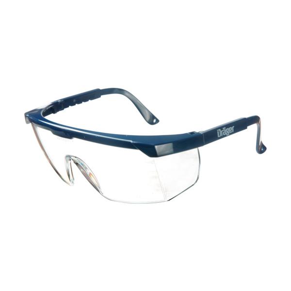 【仕様】●レンズ色：クリア●テンプル色：ネイビー●幅(mm)：150●高さ(mm)：43●レンズ厚(mm)：2.4●防曇加工：○●防傷加工：○●UVカット：○●ツル調整：○●レンズ材質：PC●フレーム材質：ナイロン●UV保護：有●曇り止め加...