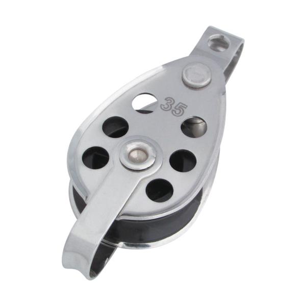 【仕様】●基本使用荷重(t)：0.05●最大使用ロープ径(mm)：10●車数：1●車径(mm)：35●車溝幅(mm)：9.5●寸法(mm)A：87.0●寸法(mm)B：37.0●寸法(mm)C：17.5●穴径 d(mm)：6●ベケ付●梱包数...