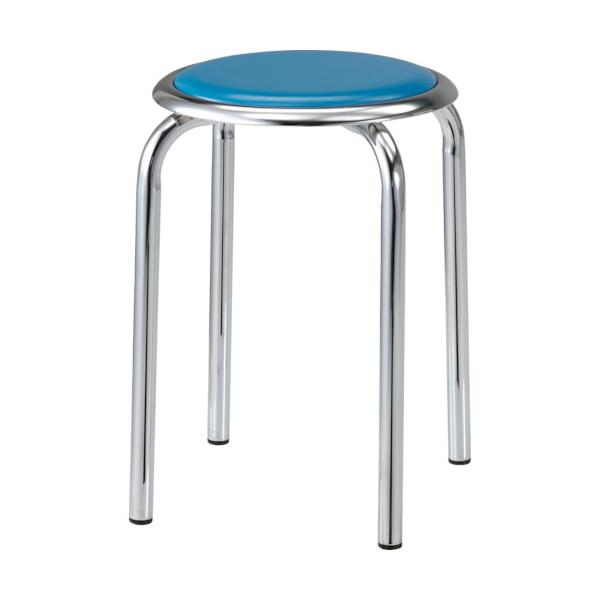 【仕様】●座幅(mm)：320●座奥行(mm)：320●幅(mm)：430●張地：ビニールシート張り●色：ブルー●脚色：クロムメッキ●座高(mm)：455【メーカー】トラスコ　/　TRUSCO【型番】TM-24M-B　/　TM24MB【商品...