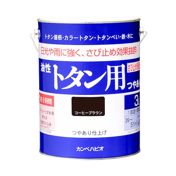 【仕様】●色：コーヒーブラウン●容量(L)：3●乾燥時間：約8時間(20℃)、約16時間(冬)●塗り重ね可能時間：24時間以上(20℃)●一液型油性つやあり●塗布面積：39〜51［［Ｍ２］］(1回塗り)【型番】00147645441030　...