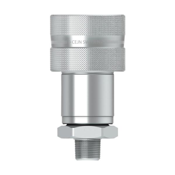 【仕様】●最高使用圧力(MPa)：72●使用温度範囲(℃)：-30〜100●相手側取付サイズ：NPT1/8メネジ●呼び径(ND)：6.3mm●使用流体：作動油●最低破壊圧力(接続時)(MPa)：216●最低破壊圧力(カップリング分離時)(M...