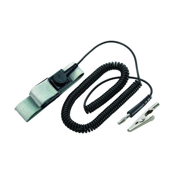 【仕様】●コード有効長(m)：1.5●コード長さ(m)：3●色：グレー●ESD管理値：7.5×10^5≦Rg＜9×10^6Ω※着用状態※着用状態●コード実効長(m)：1.5●ホック径(mmφ)：7●1MΩの抵抗入り【型番】F-150　/　F...