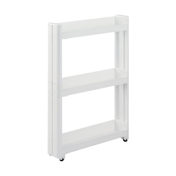 【仕様】●耐荷重(kg/台)：20●耐荷重(kg/段)：6●段数(段)：3●色：ホワイト●外形寸法(mm)間口：105●外形寸法(mm)奥行：550●外形寸法(mm)高さ：762●耐荷重(kg/段)上：4●耐荷重(kg/段)下：10●収納ワ...