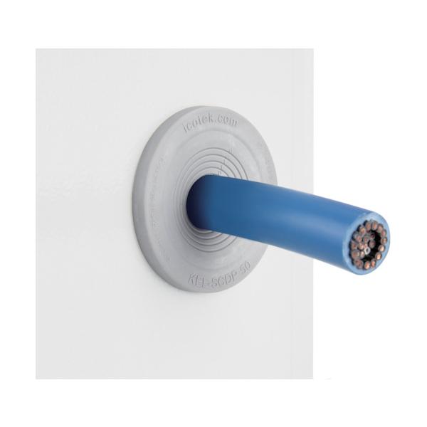 【仕様】●色：グレー●タイプ：グロメット●適合板厚(mm)：1.5-4.0mm●外径寸法(mm)：57●ねじサイズ(mm)：M50x1.5●穴数：1●取付ねじ：50mm●取付穴径(mm)：50.4●縦(mm)：11●適合電線径(mm)：8〜...