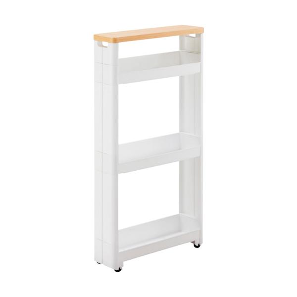 【仕様】●耐荷重(kg/台)：23●耐荷重(kg/段)：4●段数(段)：4●色：ホワイト●外形寸法(mm)間口：125●外形寸法(mm)奥行：450●外形寸法(mm)高さ：853●耐荷重(kg/段)上：3●耐荷重(kg/段)下：10●収納ワ...