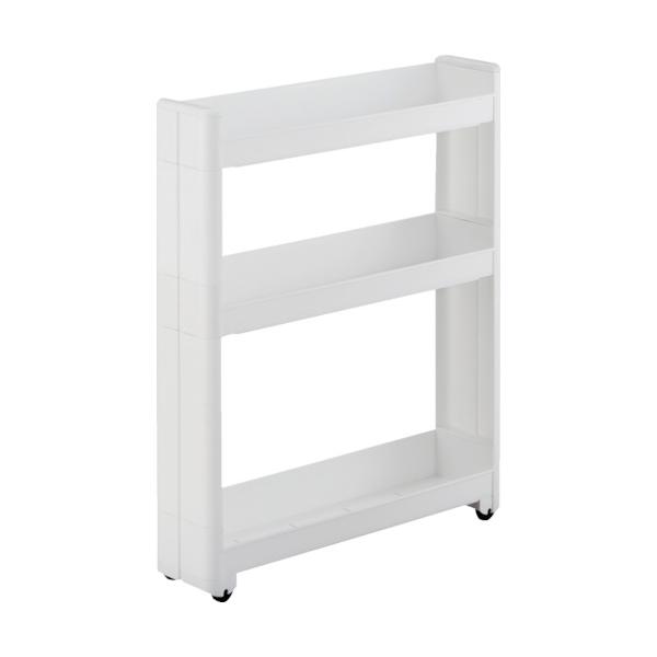 【仕様】●耐荷重(kg/台)：20●耐荷重(kg/段)：6●段数(段)：3●色：ホワイト●外形寸法(mm)間口：125●外形寸法(mm)奥行：550●外形寸法(mm)高さ：662●耐荷重(kg/段)上：4●耐荷重(kg/段)下：10●収納ワ...