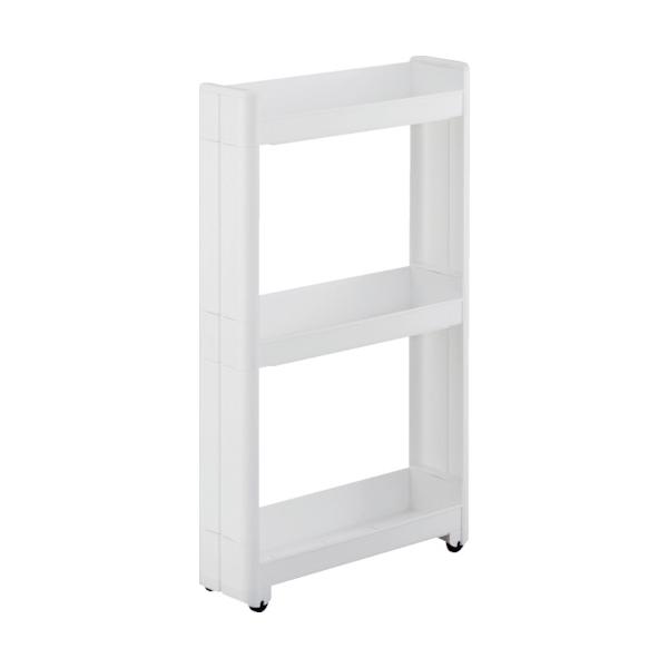 【仕様】●耐荷重(kg/台)：20●耐荷重(kg/段)：6●段数(段)：3●色：ホワイト●外形寸法(mm)間口：125●外形寸法(mm)奥行：450●外形寸法(mm)高さ：762●耐荷重(kg/段)上：4●耐荷重(kg/段)下：10●段当た...