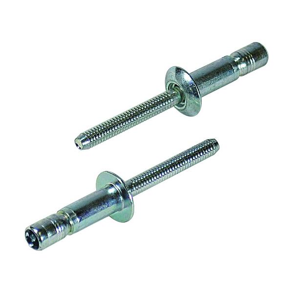 【仕様】●リベット径(mm)：6.4●リベット長(mm)：14.3●フランジ径(mm)：13.0●かしめ板厚(mm)：2.1〜9.5●下穴径(mm)：6.6〜7.0●せん断強度(N)：11300●引張強度(N)：9800●箱入●入数(本)：...