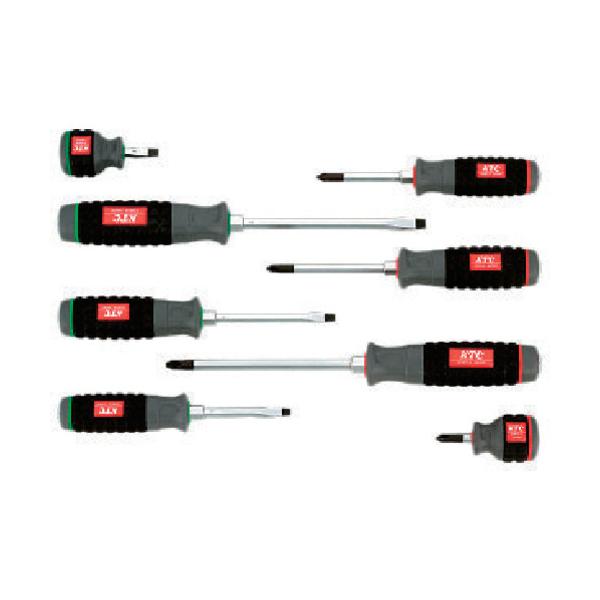 【仕様】●セット内容(本)：8●セット内容：［［＋］］No.1、2、3、［［−］］5.5、6、8、スタッビ［［＋］］No.2、［［−］］6●刃先：マグネット入り●スタッビドライバーは非貫通です。●尖端マグネット付●口径部形状：プラス●口径部...