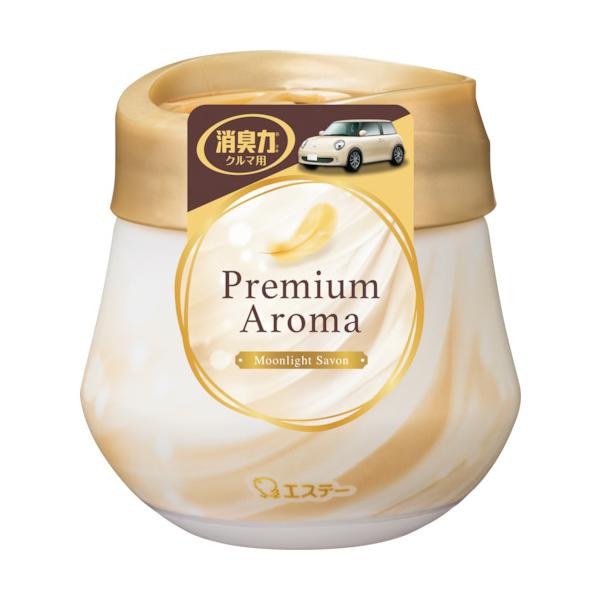 【仕様】●香り：ムーンライトシャボン●タイプ：車用●品名：クルマの消臭力　Premium　Aroma　ゲルタイプ　ムーンライトシャボン●容量(g)：90●プラ：ボトル、キャップ、アルミシール、フィルム【型番】ST13060【商品コード】37...