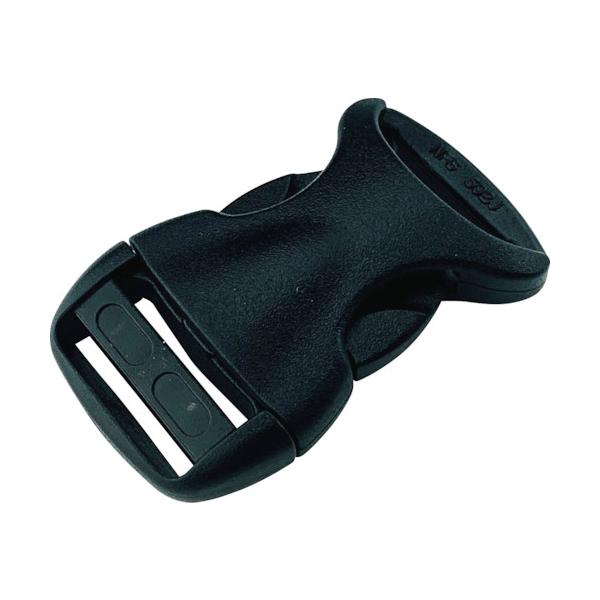 【仕様】●色：ブラック●厚さ(mm)：11●袋入数(個)：1●適合ベルト幅(mm)：20●縦(mm)：29●横(mm)：50●サイドリリースバックル 流線型【型番】JNA-120　/　JNA120【商品コード】3865770※お問い合わせの...