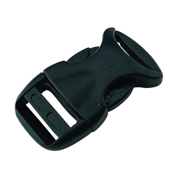 【仕様】●色：ブラック●厚さ(mm)：8●袋入数(個)：1●縦(mm)：22●適合ベルト幅(mm)：15●横(mm)：40●サイドリリースバックル 流線型【型番】JNA-115　/　JNA115【商品コード】3865773※お問い合わせの際...