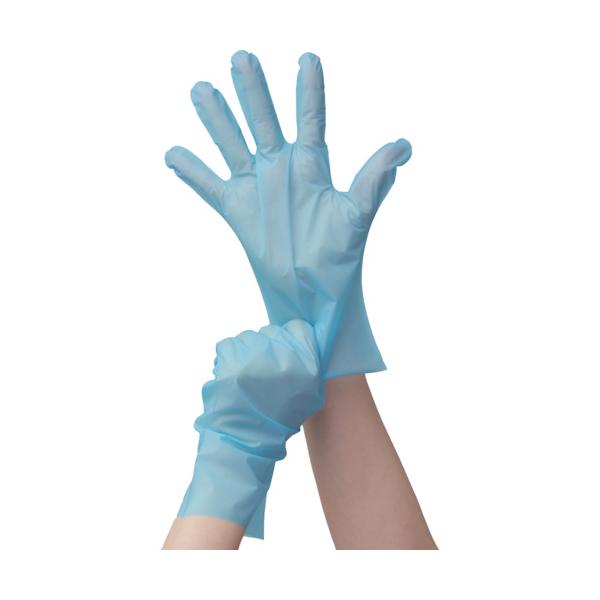 【仕様】●色：ブルー●サイズ：S●全長(cm)：26.0●手のひら周り(cm)：21.0●中指長さ(cm)：7.7●粉(あり・なし)：なし●エンボス加工：あり●食品衛生法：適合品●左右の区別：左右兼用●食品衛生法適合品【型番】082052【...