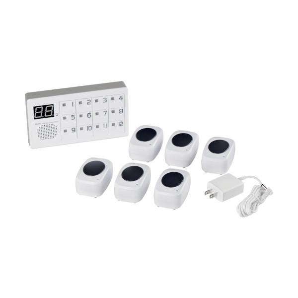 【仕様】●受信器幅×奥行×高さ(mm)：180×38×100●送信器幅×奥行×高さ(mm)：51×35×80●電源：DC4.5V●音量(dB)：90●検知距離(m)：120●保護等級：IPX4●周波数（MHz）：313.625●【12ch　...