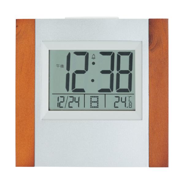 【仕様】●幅(mm)：114●奥行(mm)：37●高さ(mm)：110●電源：単4×2個●電池寿命：約1年●色：シルバー●電波・日付・アラーム・スヌーズ・温度【型番】8727【商品コード】3910000※お問い合わせの際はこちらの商品コード...