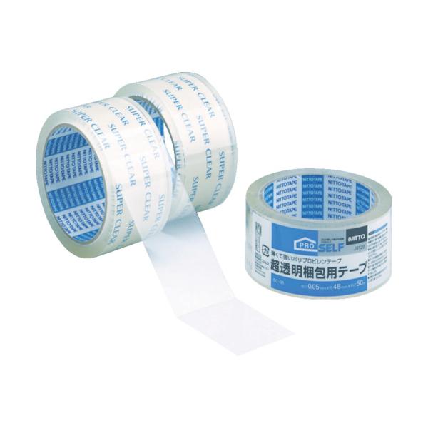 【仕様】●色：クリア●幅(mm)：48●長さ(m)：50●厚さ(mm)：0.05●テープカット条件：切断にはカッターが必要●粘着力(N/10mm)：4●引張強度(N/10mm)：27.4●粘着力(N/25mm)：7.2●粘着力：4.0N/1...