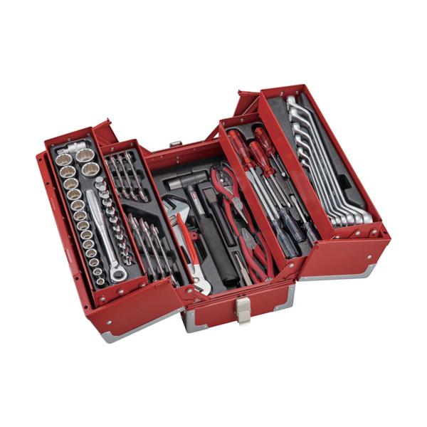 【仕様】●ケース色：レッド●ケース寸法(mm)間口：433●ケース寸法(mm)奥行：220●ケース寸法(mm)高さ：240●セット内容(点)：66●差込角(mm)：12.7【型番】TSB430【商品コード】3964868※お問い合わせの際は...