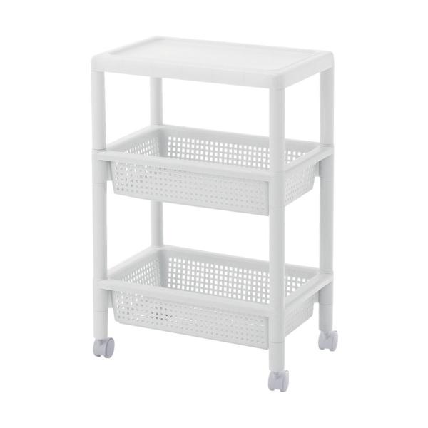 【仕様】●耐荷重(kg/段)：3●段数(段)：3●色：ホワイト●耐荷重(kg)：16●間口(mm)：450●奥行(mm)：290●高さ(mm)：673●耐荷重：収納ワゴン上段3kg、中段5kg、下段8kg（合計16kg）【型番】015132...