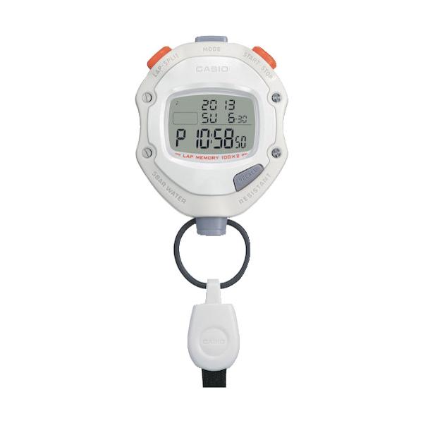 【仕様】●最大計時：10時間計●最小計時(秒)：1/1000●精度(秒)：1/1000●幅(mm)：64●奥行(mm)：24●高さ(mm)：83●色：ホワイト●サイズ(mm)：83×64×24●防水性：5気圧防水●計測項目：ラップ・スプリッ...