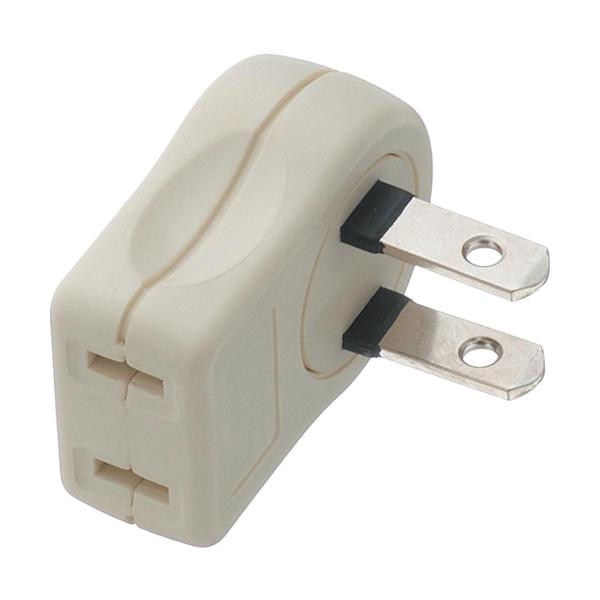 【仕様】●コンセント数：1●色：白●幅(mm)：29●奥行(mm)：16●高さ(mm)：40●定格電圧(V)：125●定格電流(A)：15●定格容量(W)：1500●プラグ形状：L型●コンセント形状：2P●品名：L型プラグアダプター●絶縁カ...