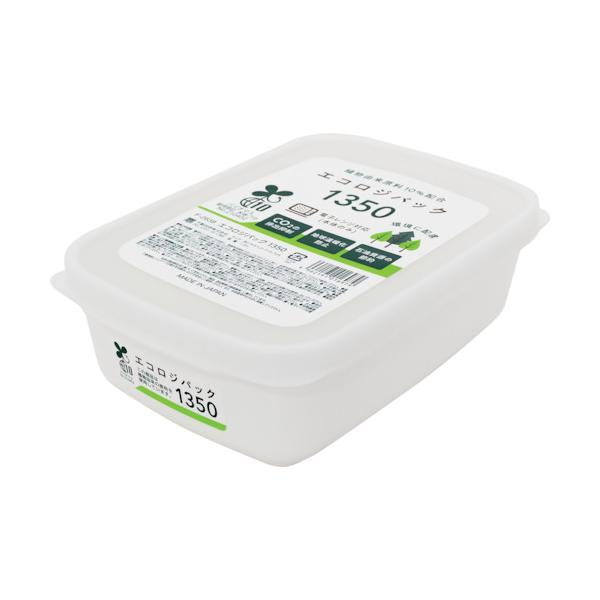 【仕様】●容量(L)：1.35●外形寸法(mm)幅：146●外形寸法(mm)奥行：213●外形寸法(mm)高さ：67●色：ホワイト●サイズ(呼称)：エコロジパック1350●カートンサイズW(cm)：65.4●カートンサイズD(cm)：43●...