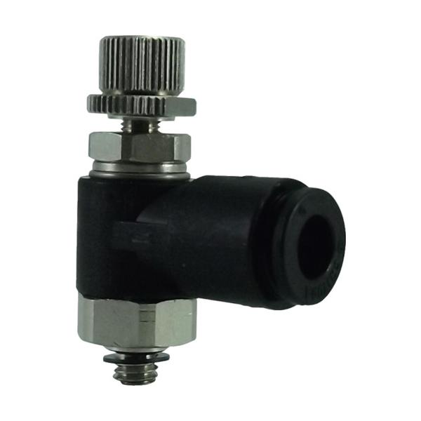 【仕様】●接続口径：M5×0.8●適合チューブ外径D(mm)：6●適合チューブ外径(mm)：6●使用流体：空気●制御方式：メーターアウト●使用温度範囲：-5〜60℃(凍結なきこと)●使用圧力：0.05〜0.7MPa●メーターアウトタイプ【型...