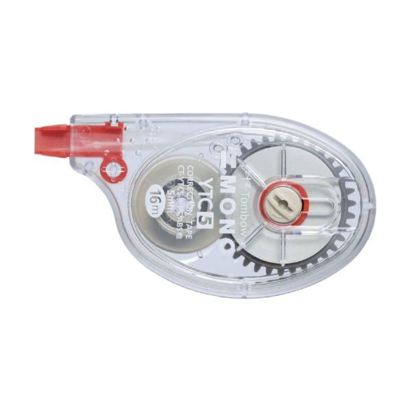 【仕様】●本体色：透明●テープ幅(mm)：5●テープ長さ(m)：16●タイプ：使いきり・横引き●色：赤●使いきり・横引きタイプ●巻き戻しボタン付き【型番】CT-YTC5　/　CTYTC5【商品コード】4258510※お問い合わせの際はこちら...