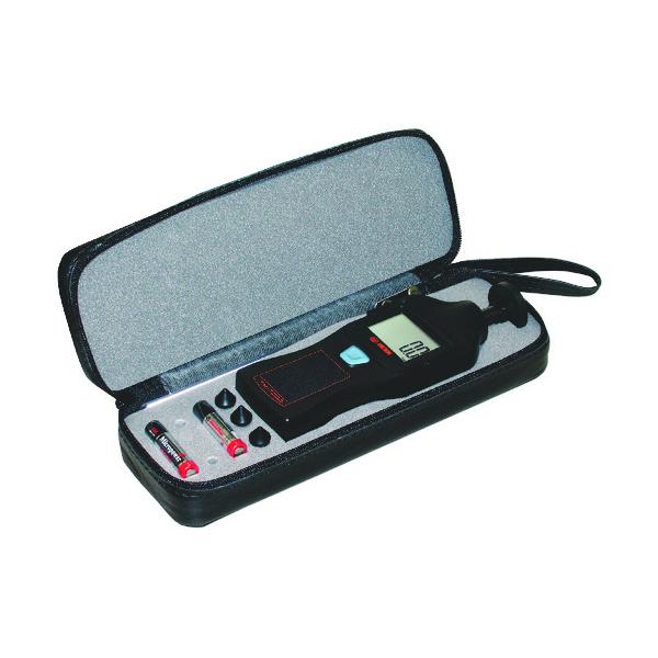 【仕様】●測定範囲(rpm)：6.0〜99999.9●分解能(rpm)：0.1●検出距離(mm)：50〜1000●電源(V)：単4乾電池×4本(付属)●電源：単4乾電池×4本(付属)●測定方式：接触・非接触式●幅×奥行×高さ：58×27.4...