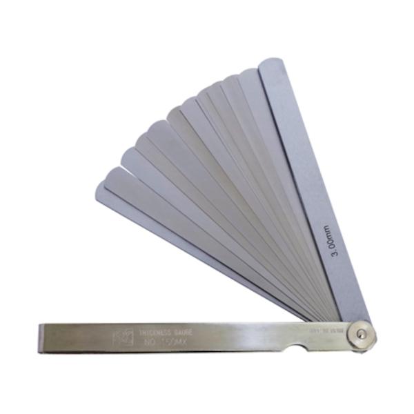 【仕様】●リーフ形状：A●長さ(mm)：150●枚数(枚)：13●セット明細(mm)：0.03-3.00●厚さ(mm)：0.03-3.00●リーフ幅：12.7mm●メーカーコード：00111047●リーフ数：13●リーフ幅(mm)：12.7...