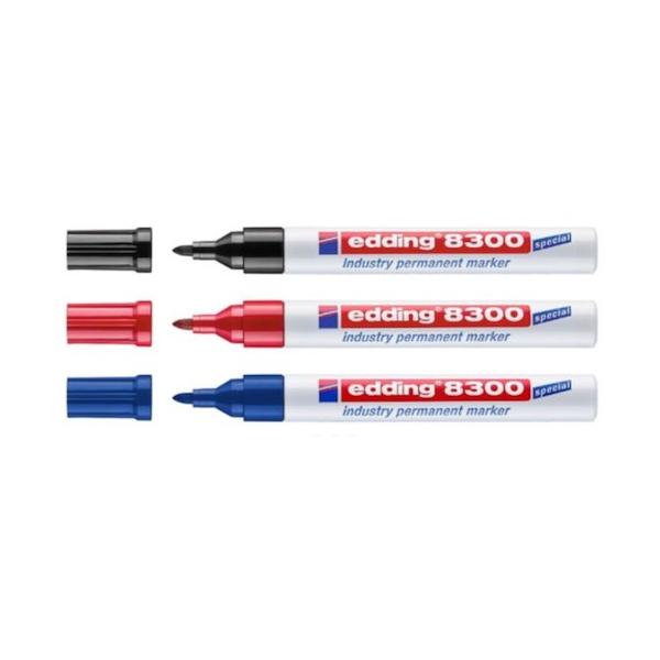 【仕様】●色：黒●タイプ：油性●適合温度範囲(℃)：〜300●工業用油性マーカー●ペン先は1.5mm〜3.0mm●耐光性、耐水性、速乾性、耐摩耗性【型番】EDD-8300-BK　/　EDD8300BK【商品コード】4485705※お問い合わ...