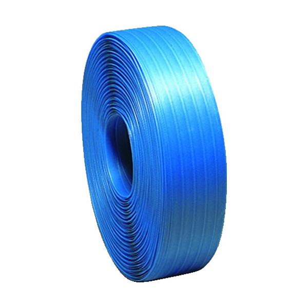 【仕様】●色：青●幅(mm)：19●長さ(m)：1000●厚さ(mm)：0.61●引張強度(kg)：150●破断伸度(%)：25●紙管内径(mm)：150●機械用/手締用：手締用●破断伸度：25%以下●厚さ：0.61mm【型番】SS-19-...