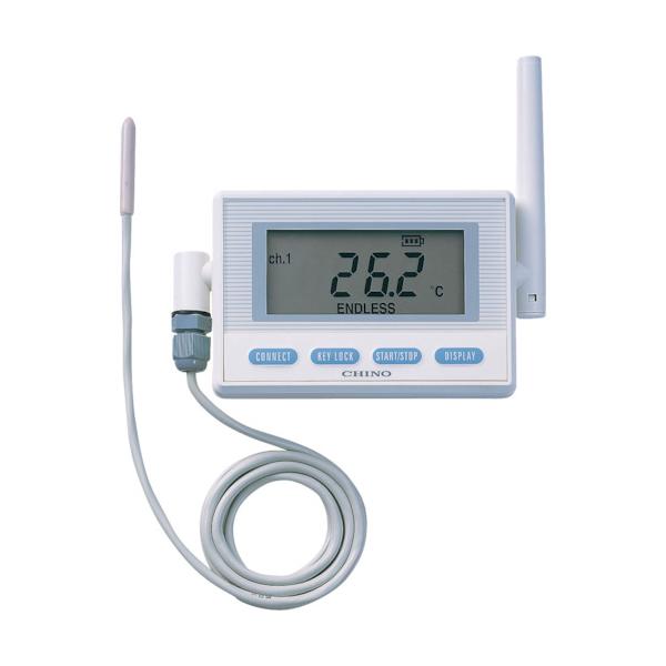 【仕様】●測定温度範囲(℃)：-40〜80●温度最小表示(℃)：0.1●電源(V)：AC電源(付属)●リード長(m)：約5●電源：AC電源(付属)●測定項目：温度、湿度●保護等級：IP64(AC電源仕様除く)●JCSS校正可能【型番】MD8...