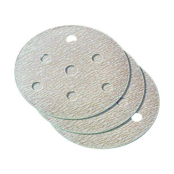 【仕様】●粒度(#)：320●外径(mm)：125●色：ベージュ●最高使用回転数(rpm)：12000●穴有無：有●タイプ：マジック式●穴タイプ：7つ穴●最高使用周速度：78.5m/s(4710m/min)【型番】2DP125DA275G4...