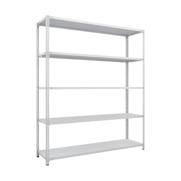 【仕様】●間口(mm)：1812●奥行(mm)：462●高さ(mm)：2105●有効間口(mm)：1732●色：ホワイト●棚段数(段)：5●均等積載量(kg/段)：120●最大積載量(kg/台)：600●棚板調整ピッチ(mm)：25●タイプ...