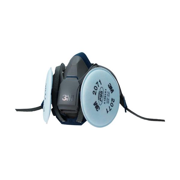 【仕様】●サイズ：S●縦(mm)：130●横(mm)：110●粒子捕集効率(%)：95以上●吸気抵抗(Pa)：50以下●排気抵抗(Pa)：80以下●装着可能なろ過材：2071●装着可能な吸収缶：6000シリーズ●国家検定 RL2 合格品●指...