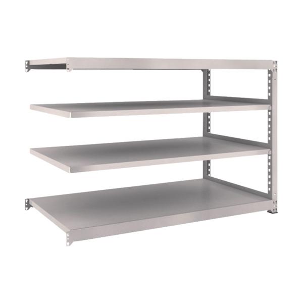 【仕様】●間口(mm)：1800●奥行(mm)：931●高さ(mm)：1211●有効間口(mm)：1740●色：ネオグレー●棚段数(段)：4●均等積載量(kg/段)：300●最大積載量(kg/台)：2500●棚板調整ピッチ(mm)：25●タ...