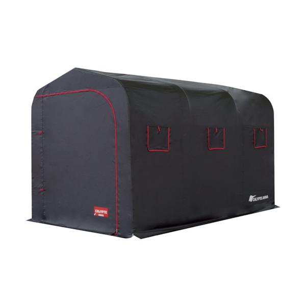 【仕様】●収容台数(台)：3●間口(mm)：2000●奥行(mm)：3400●高さ(mm)：2050●タイプ：XL●色：ブラック●外幕生地：OXFORD　内幕生地：クロス生地　フレーム：鉄　●収納と組立しやすい構造●防水に特化した二重幕●褪...