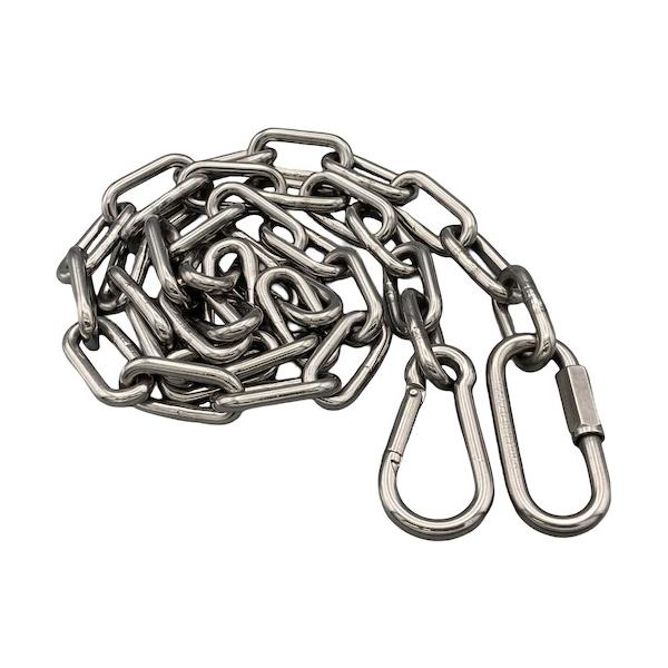 【仕様】●全長(m)：1●線径d(mm)：5●内長P(mm)：37●内幅W(mm)：8●使用荷重(kN)：0.686●溶接チェーン　ステンレス　線径５ｍｍ【型番】WSRA5-1　/　WSRA51【商品コード】5365755※お問い合わせの際...