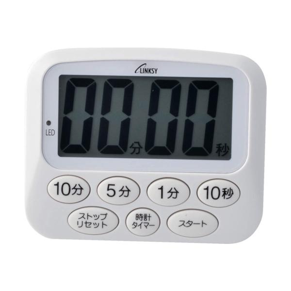 【仕様】●最大計時：99分59秒●最小計時(秒)：10●最小計時(分)：1●幅(mm)：85●奥行(mm)：14●高さ(mm)：69●色：ホワイト●タイマー音量(dB)：80●アラーム時間：最長30秒●カウントダウン機能：10秒から99分5...