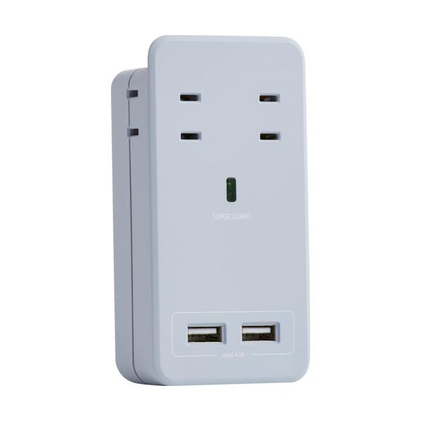 【仕様】●コンセント数：4個口●色：スモーキーブルー●幅(mm)：77●奥行(mm)：130●高さ(mm)：63●定格電圧(V)：100〜125V●定格電流(A)：15A●定格容量(W)：1450Wまで●定格容量：15A・100〜125V(...